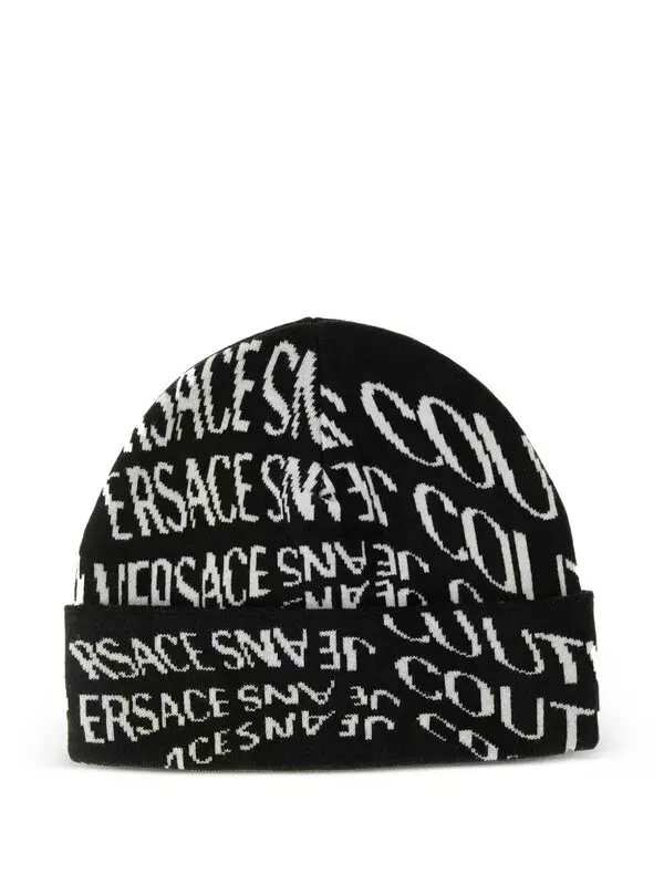 Versace Logo-pattern Beanie