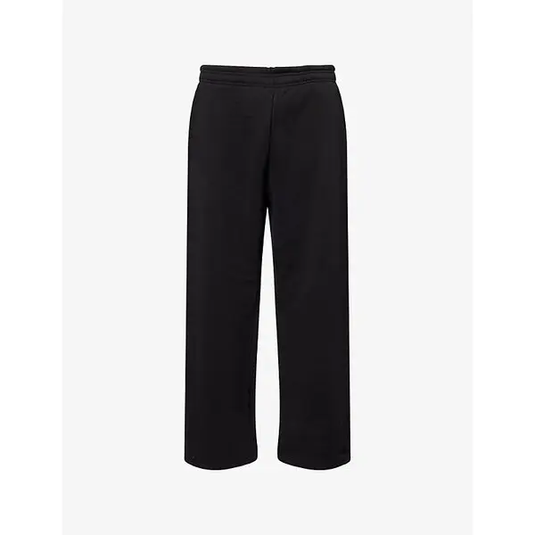 ENTIRE STUDIOS Straight-leg Relaxed-fit Cotton Jogging Bottoms - Black