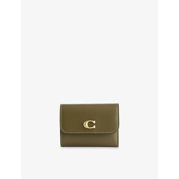 Coach Essential Leather Card Holder Wallet - B4/olive