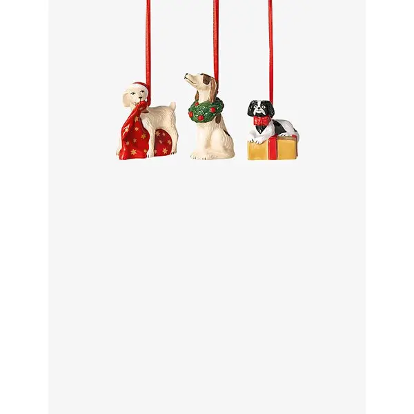 VILLEROY & BOCH Nostalgic Ornaments Dogs Christmas Decorations Set Of Three - One-color