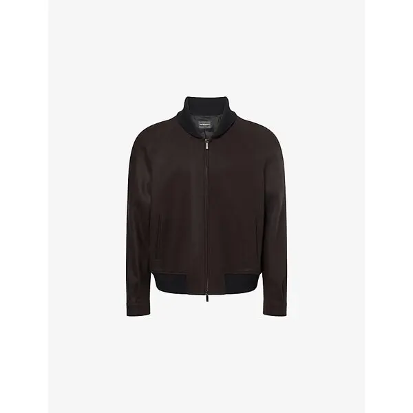 Emporio Armani Boiled Wool Blouson Jacket
