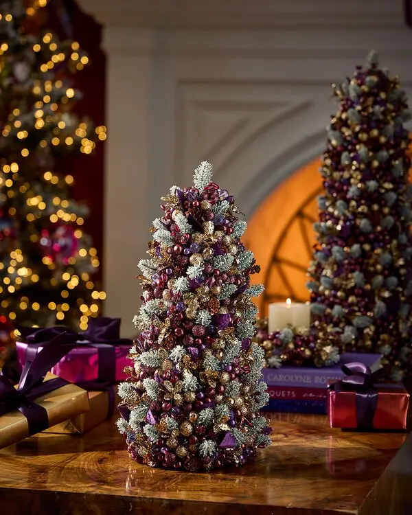 SALZBURG CREATIONS Frosted Plum 18" Tabletop Tree