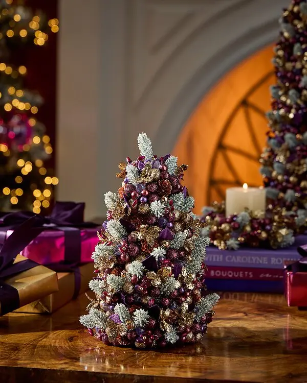 SALZBURG CREATIONS Frosted Plum 12" Tabletop Tree
