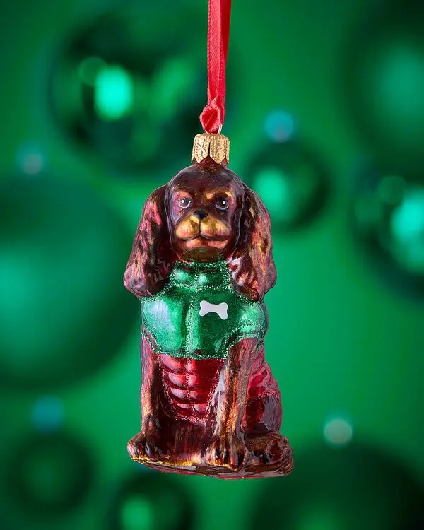 JOY TO THE WORLD COLLECTIBLES Cavalier King Ruby In Puffer Coat Christmas Ornament