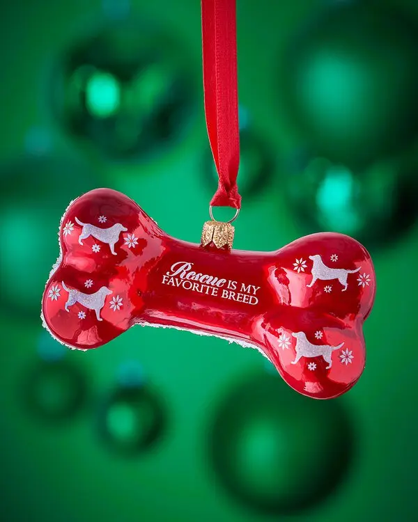 JOY TO THE WORLD COLLECTIBLES All I Want For Christmas Is A Rescue Dog Christmas Ornament