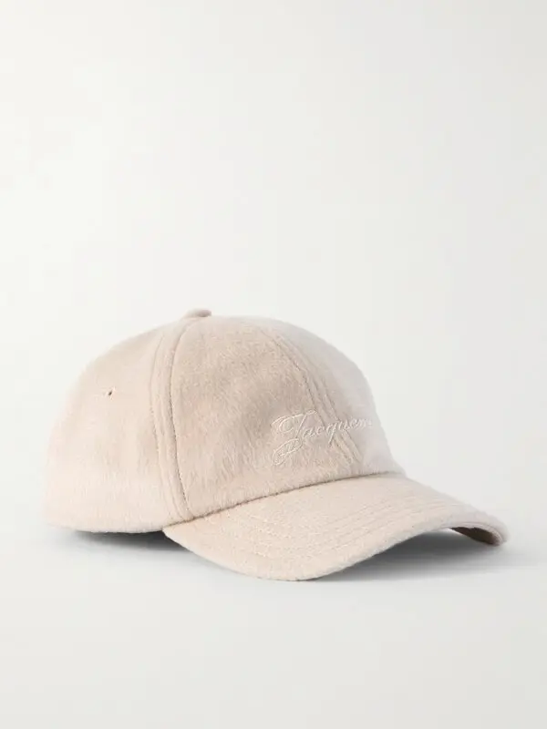 Jacquemus Embroidered Wool Baseball Cap - Neutrals