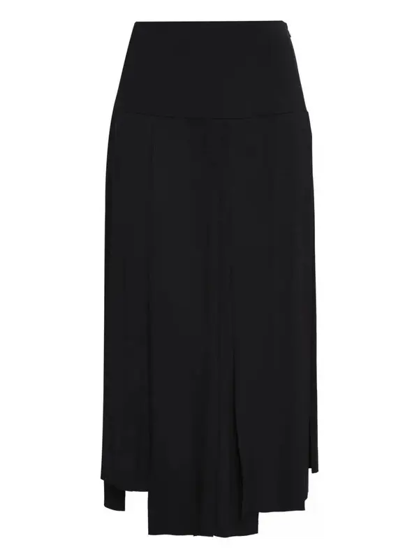 UMA | RAQUEL BLAY Pleated Asymmetric Midi Skirt