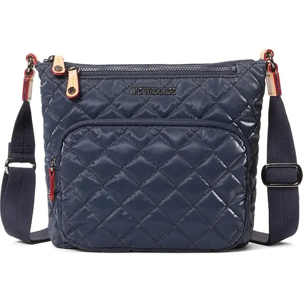 Mz Wallace Metro Scout Deluxe Quilted Nylon Crossbody Bag - Ink Liquid