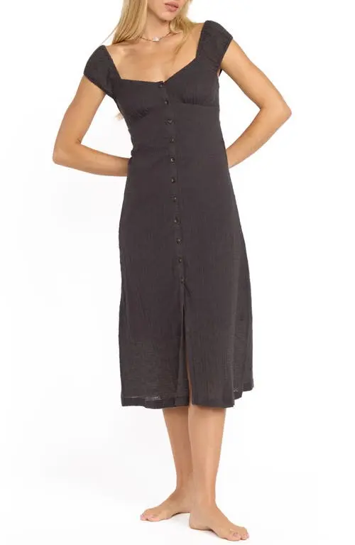 BILLABONG Textured Cotton Midi Dress