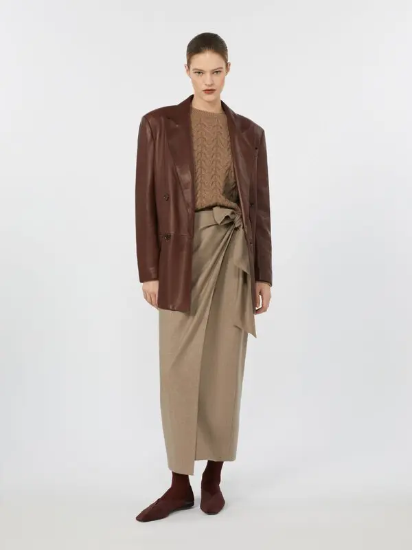 Max Mara Nappa Leather Olimpia Blazer