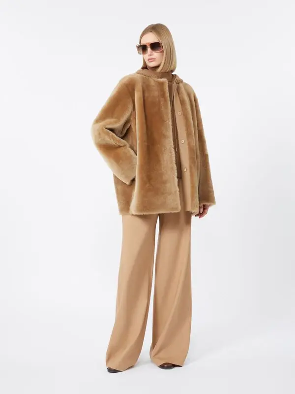 Max Mara Shearling Cocoon Coat