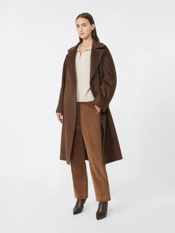 Max Mara Double-breasted Wool Midi Coat - Chocolate