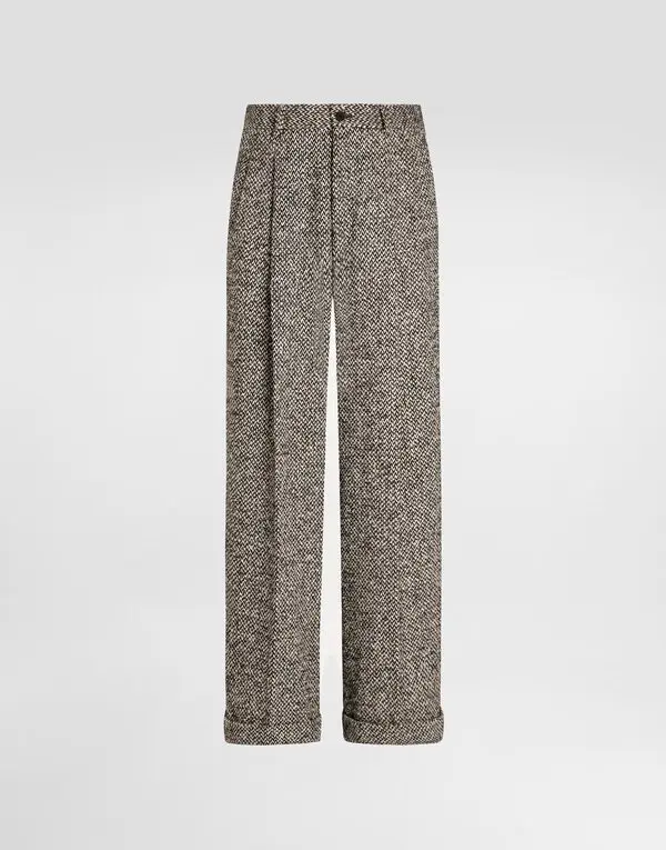 Dolce & Gabbana Wool Blend Dotted Trousers