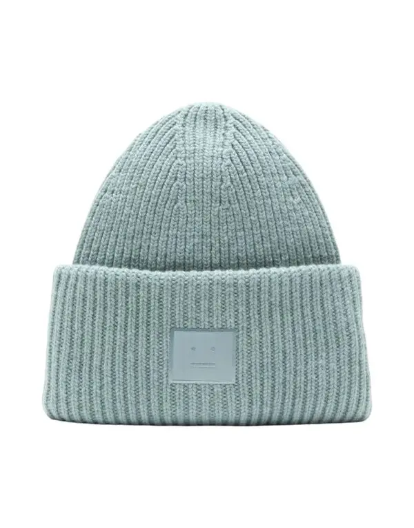 Acne Studios Pansy Face Yak Beanie - Blue