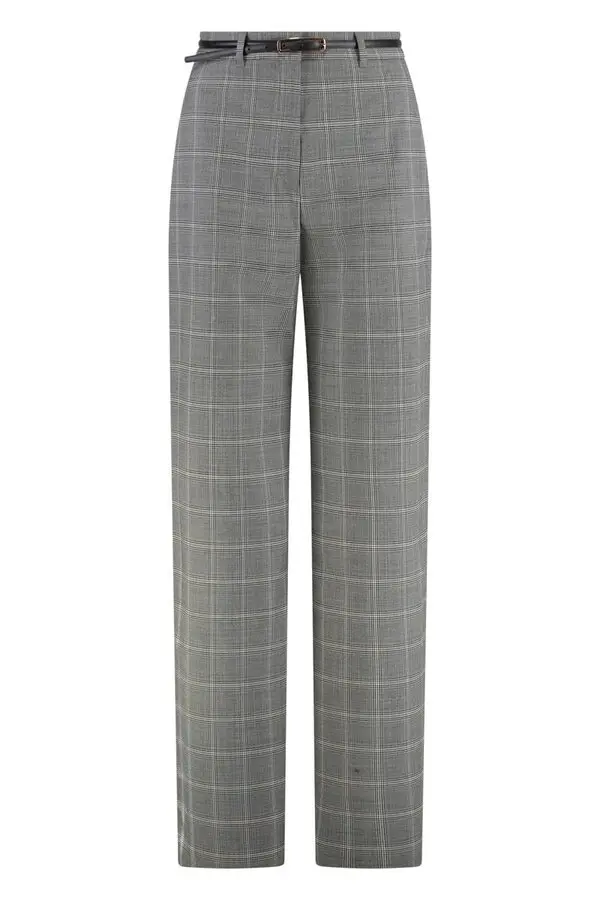 MAX MARA STUDIO Mazurca Prince Of Wales Wool Trousers