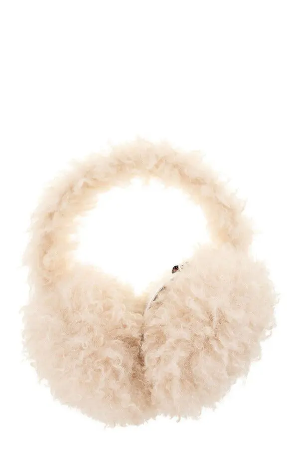 Moncler Teddy Fleece Earmuffs - Light Beige