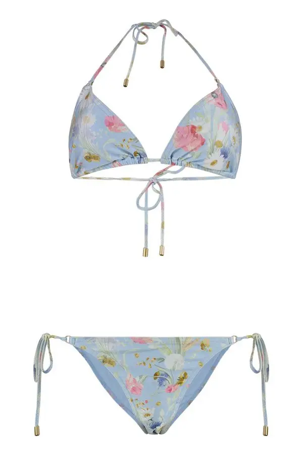 Zimmermann Lucky Triangle Bra Bikini - Multicolor