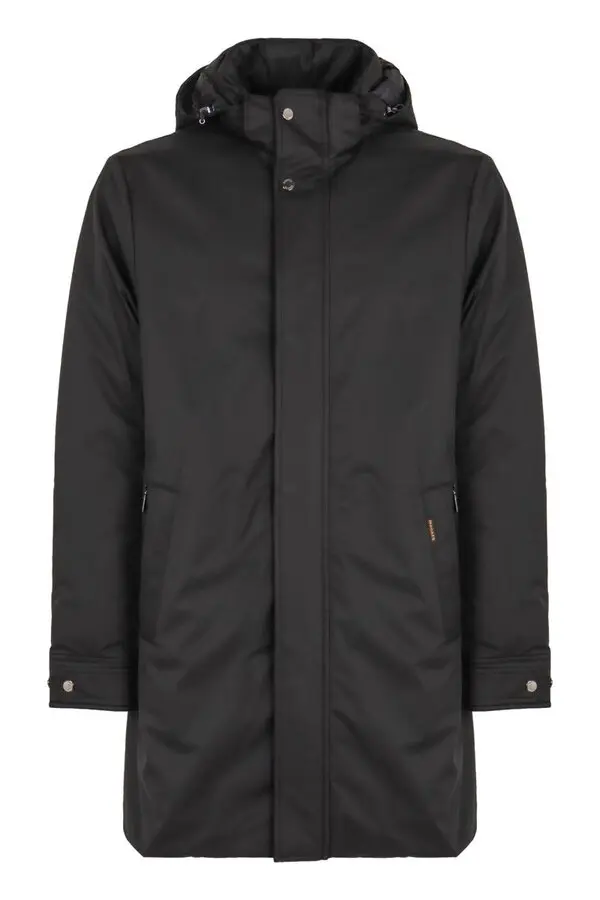 MOORER Vermont Technical Fabric Parka - Blue