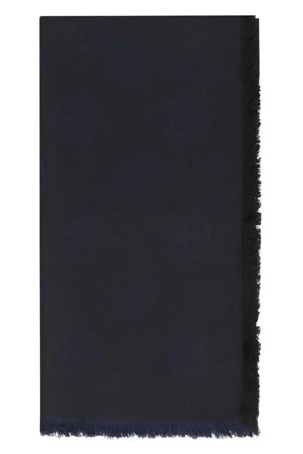 Tory Burch Wool And Silk Scarf - Blue