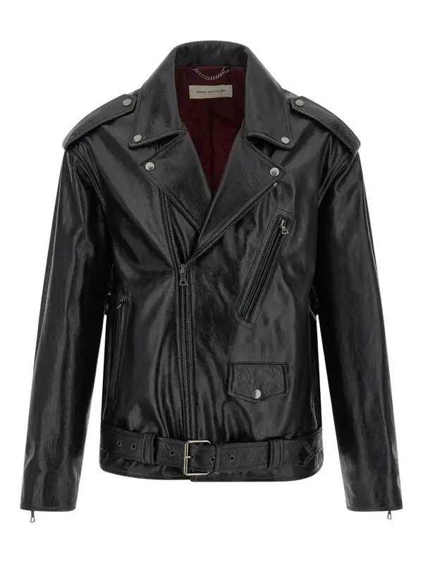 Dries Van Noten Belted Biker Jacket