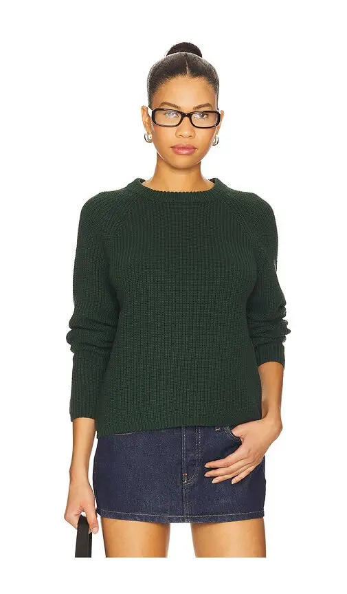 525 Jane Cotton Sweater - Bottle Green