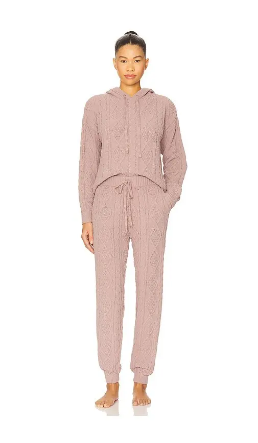 525 Hallie Chenille Cable Hoodie & Jogger Set