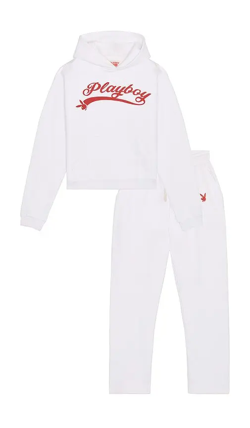 PLAYBOY Logo Hoodie And Sweatpant Set