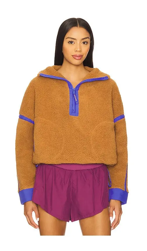 Free People Mountain High 1/2 Zip Jacket - Twig Combo