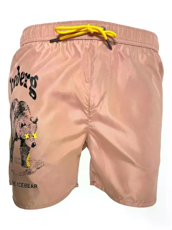 Iceberg Graphic-print Swim Shorts