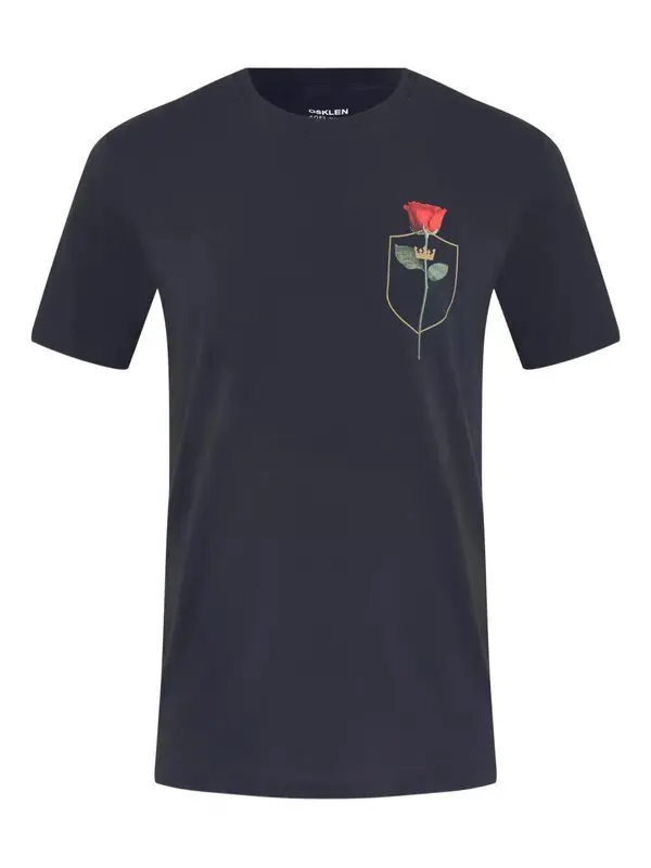 OSKLEN Rose-print Emblem T-shirt
