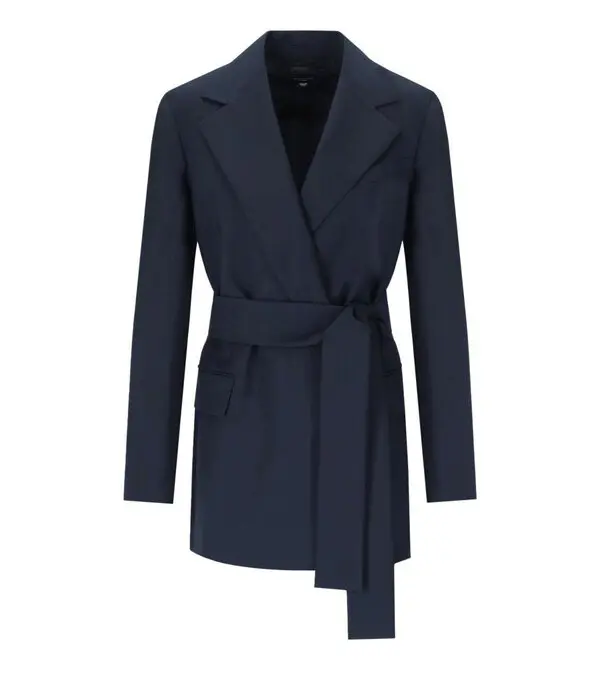 Max Mara Teso Belted Blazer - Blue
