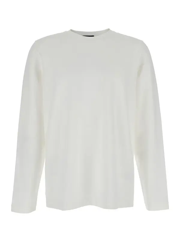 Theory Ryder' Crewneck T-shirt With Long Sleeves In Viscose Blend Stretch