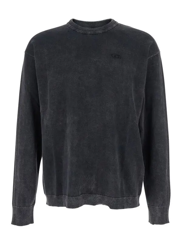 Diesel K-bennie' Crewneck T-shirt With Logo Embroidery On The Front In Cotton