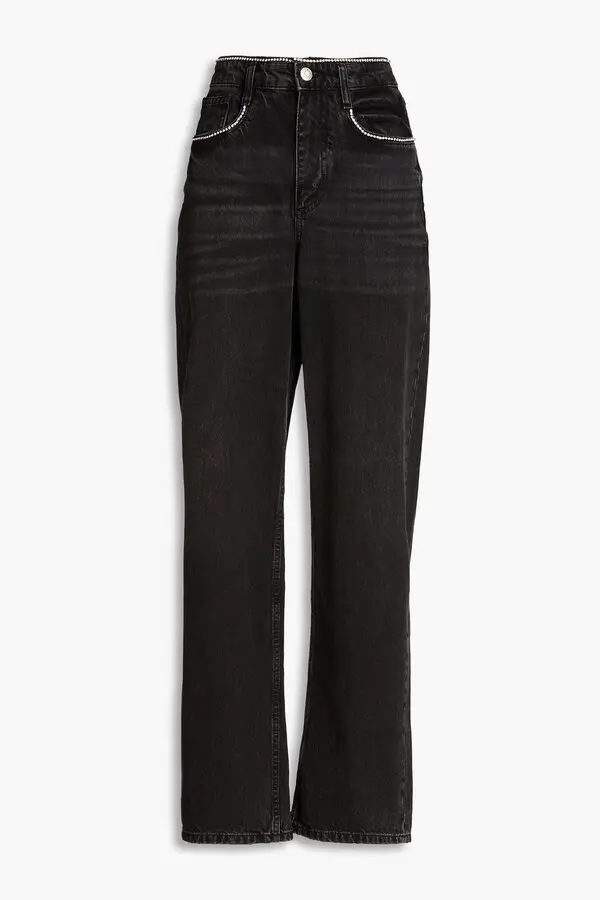 Maje Crystal-embellished Wide-leg Jeans