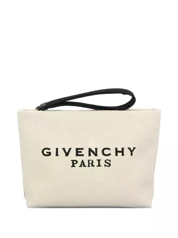 Givenchy Logo-print Clutch - Neutrals