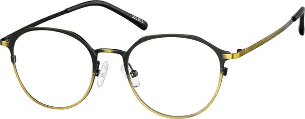 Zenni Boho Round Eyeglasses Stainless Steel Full Rim Frame - Bronze