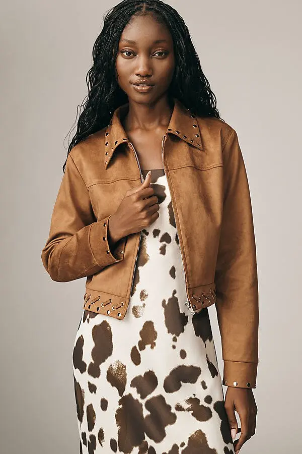 MARE MARE Faux-suede Studded Jacket