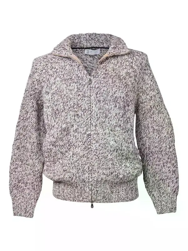 Brunello Cucinelli Marl Knit Zip-front Cardigan
