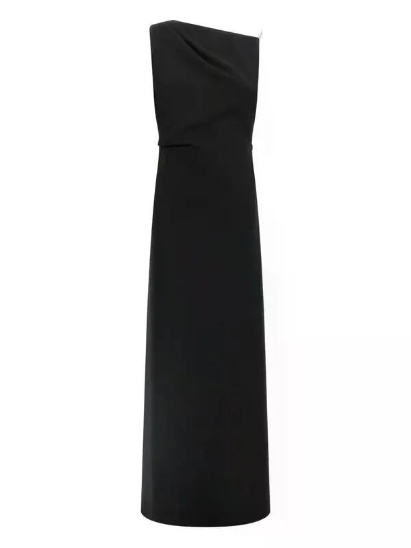 Max Mara Draped One-shoulder Dress - Black
