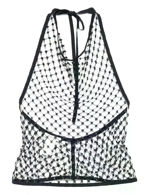 LEMAIRE Fishnet Halter Top - Blue