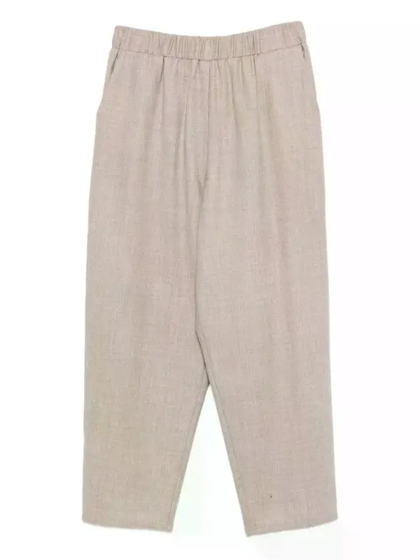 Dusan Elastic-waist Trousers - Neutrals