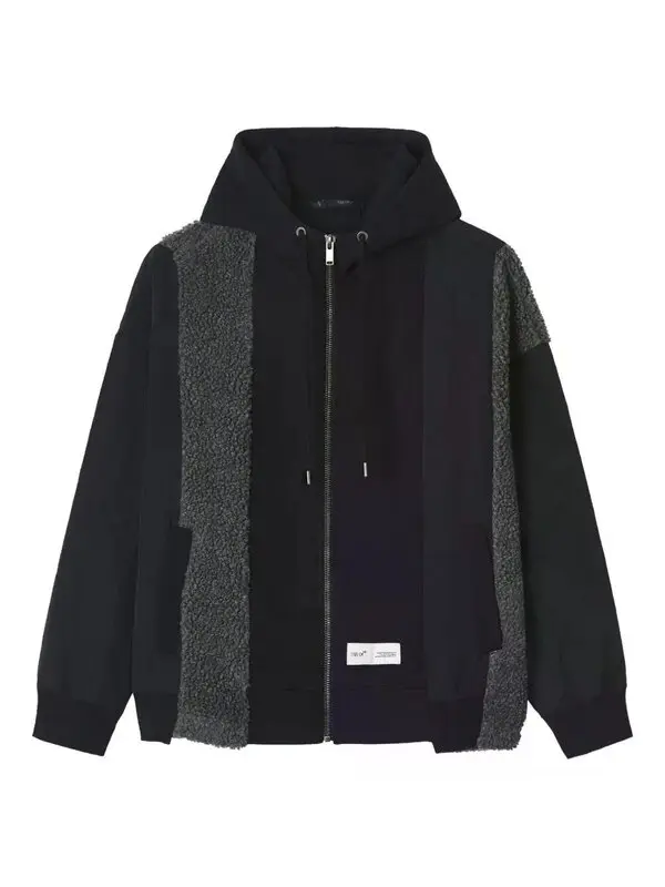 FIVE CM Fleece-panelled Zip-up Hoodie