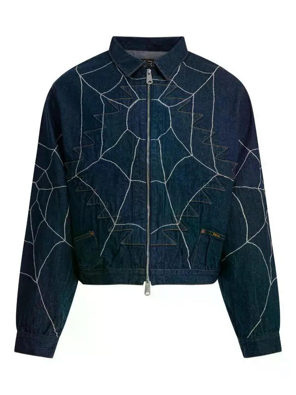 Kapital Spiderweb Embroidered Denim Jacket