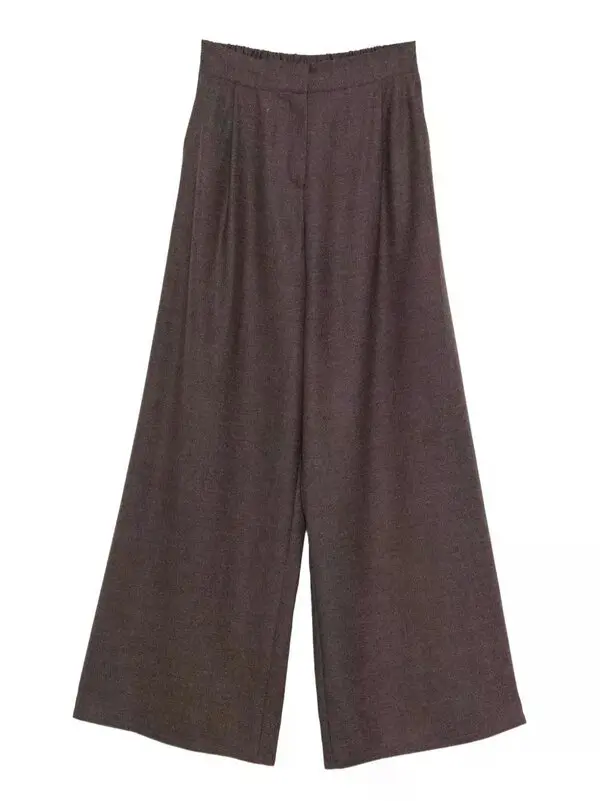 Dusan Elasticated Wool Trousers - Brown