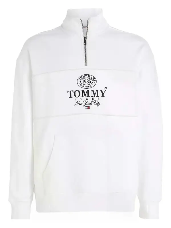 Tommy Hilfiger Panelled Half-zip Sweatshirt - White