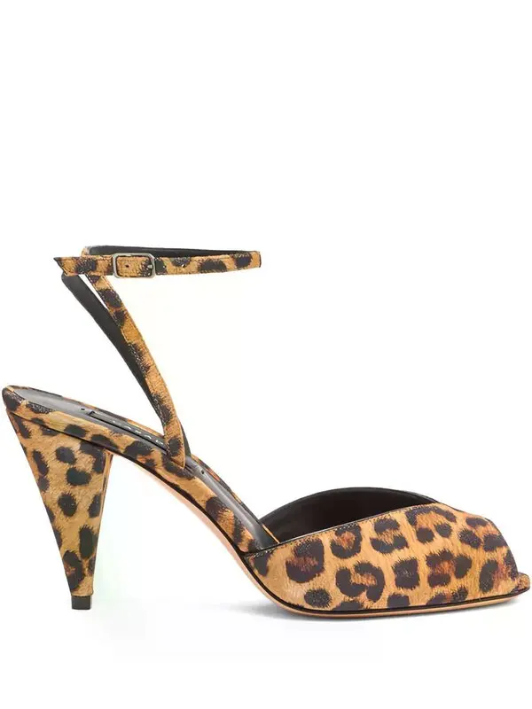 Casadei 80mm Venus Malesia Leopard-print Sandals