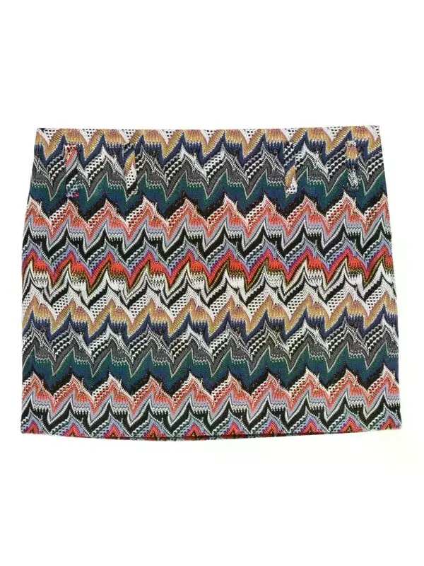 Missoni Chevron-pattern Mini Skirt - Green