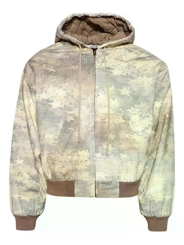 PRAYING Star-print Hooded Jacket - Neutrals