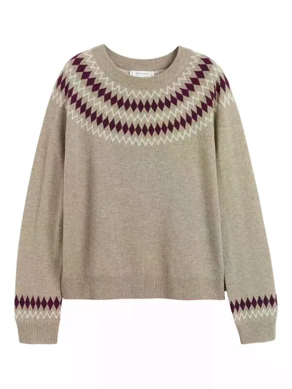 Chinti & Parker Fair Isle Knitted Sweater - Neutrals