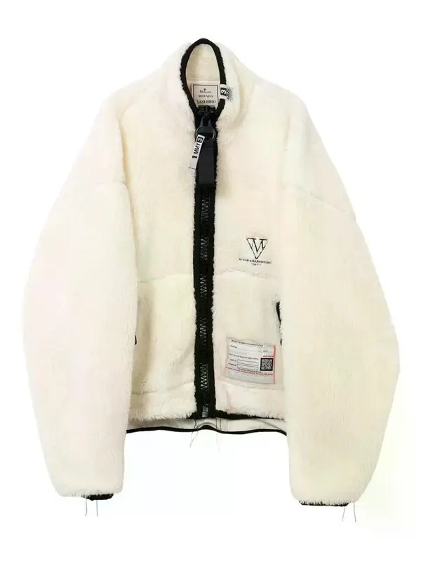 Mihara Yasuhiro Fleece Zip-up Jacket - White